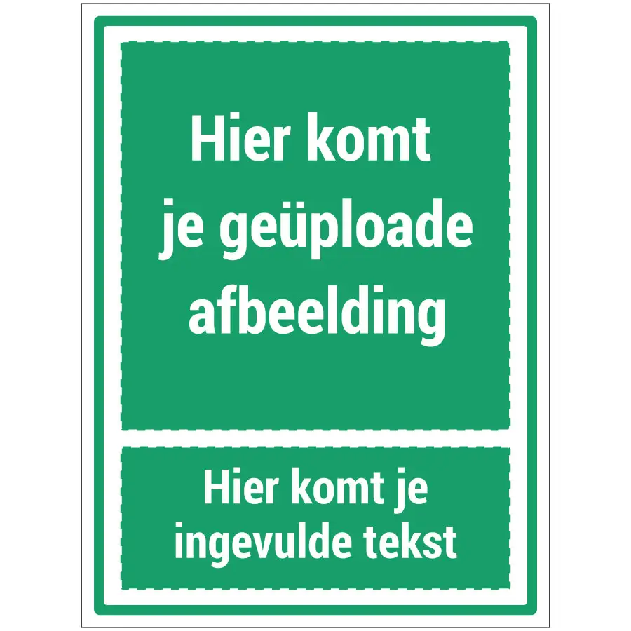 EHBO bord met tekst en pictogram op maat kopen? Bestel nu! | JEsign